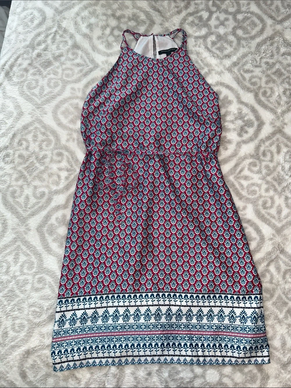 Banana Republic | Dresses | Banana Republic Red And Blue Halter Mini ...